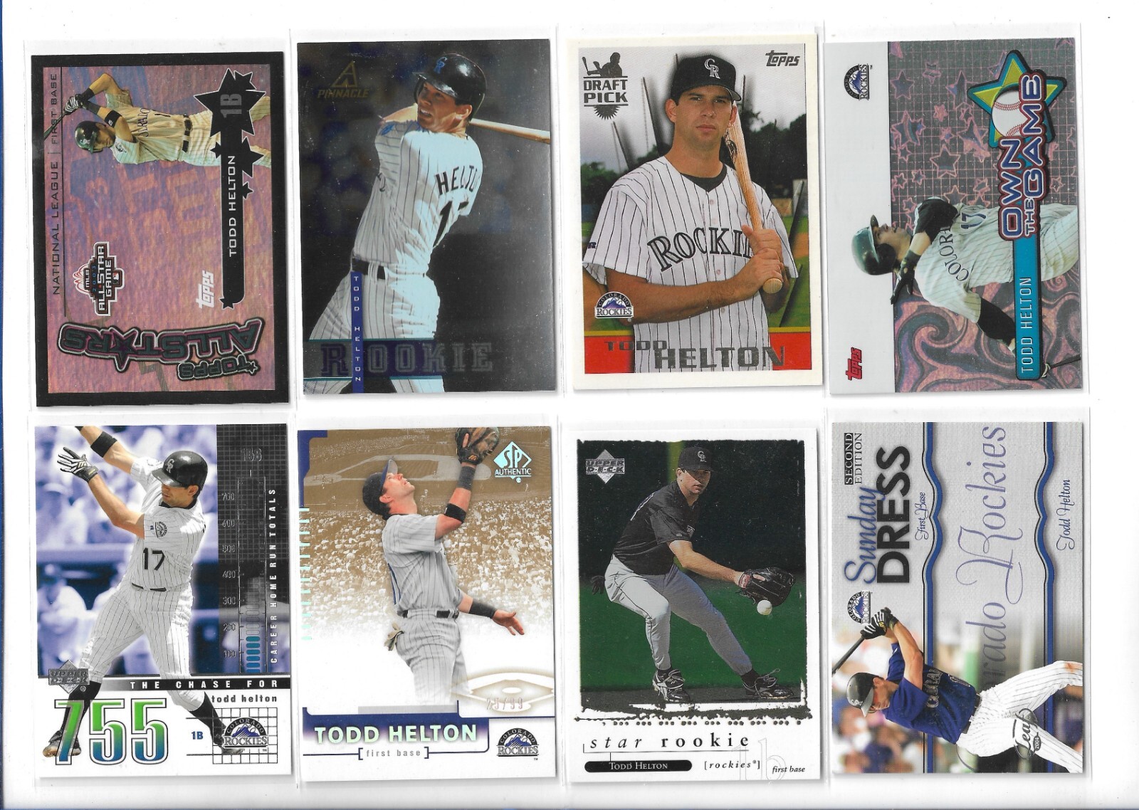 Todd Helton 14 Card Ultimate Lot! Rookies! Parallels! Inserts! Nice ...