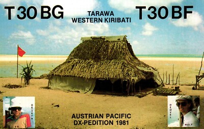 Austrian Pacific DX-Pedition 1981 Tarawa Kiribati QSL Radio Card ...