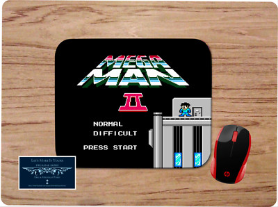 MEGA MAN 2 START SCREEN RETRO GAME ART INSPIRED DESK MAT MOUSE PAD PC ...