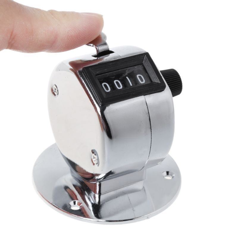 Upgrade 4-Digita Hand Tally Counter Mechanical Lap Tracker Manual Toy ...