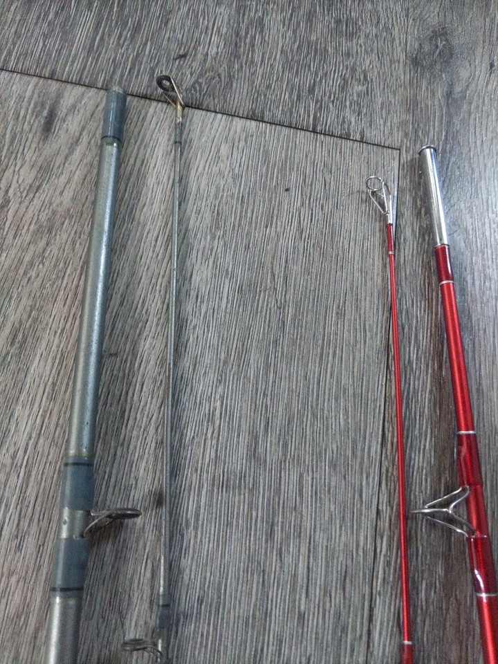 Vintage Lot of 2 Casting Rods. 2 Piece. Shakespeare Sturdy Stik & Zebco ...