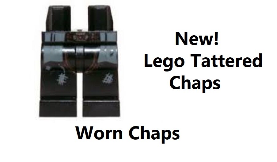 LEGO Minifigures Legs with Chaps Boots Tattered Cowboy Western Worn ...