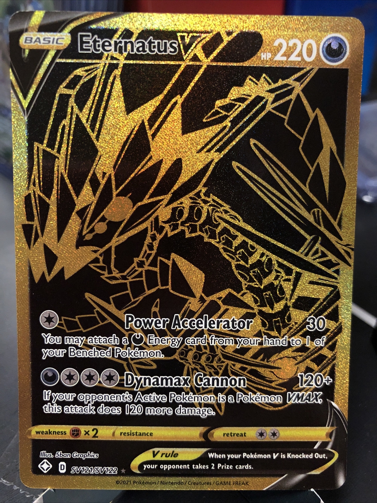 Eternatus V Gold Card - Printable Cards