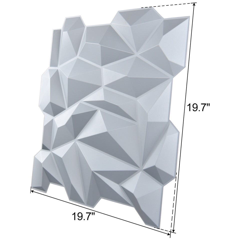 Art3d PVC 3D Diamond Wall Panel Jagged Matching for Residential ...