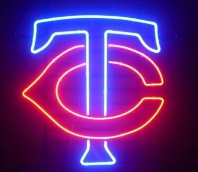 Minnesota Twins Tiwn City Neon Sign 16"x15" Light Lamp Handmade Display ...