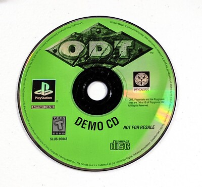 Escape Or Die Trying ODT Demo CD Disc Disk Sony PlayStation 1 PS1 SLUS ...