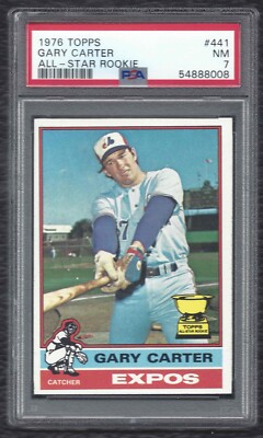 1976 Topps Gary Carter Vintage Baseball 2nd Card #441 Montreal Expos ...