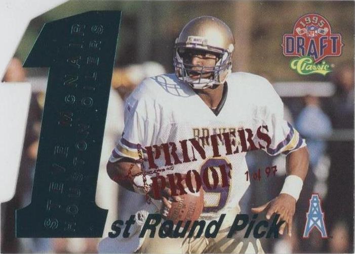 1995 Classic NFL Draft - 1st Round Picks Steve McNair #3 Printers Proof ...