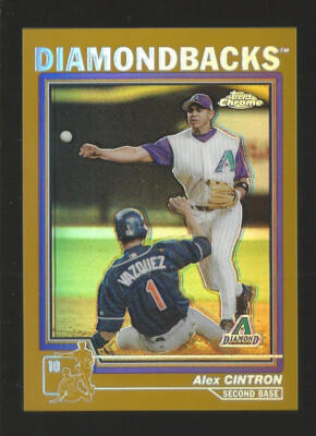 2004 Topps Chrome Alex Cintron Diamondbacks #96 Gold Refractor Rare ...