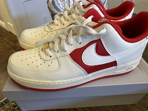 Nike Air Force 1 07 Team Red White Men Shoes AF1 CZ0326-100 SIZE 12 | eBay