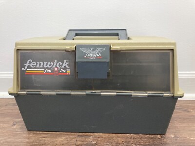 FENWICK TACKLE BOX FEN-LITE 6.4 NIGHT FISHING USA MADE VG 4 TIER TRAYS ...