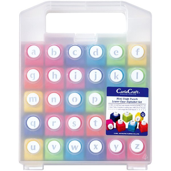 Carla Craft Mini Craft Punch Alphabet uppercase letter lowercase ...