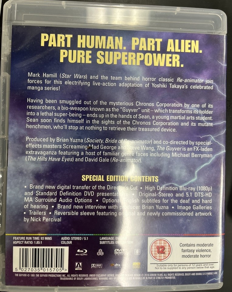 The Guyver (Blu-ray/DVD, 2019) Mark Hamill Used | eBay