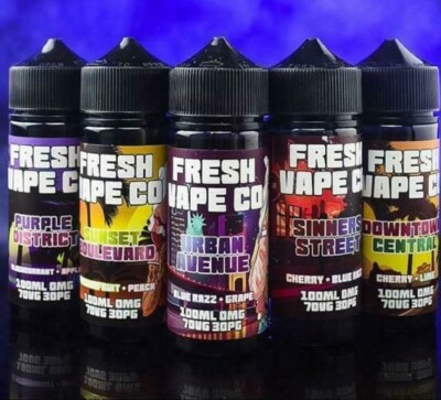 FRESH VAPES CO Vape Liquid E Juice Premium 100ml 0MG Genuine 70VG 30PG ...