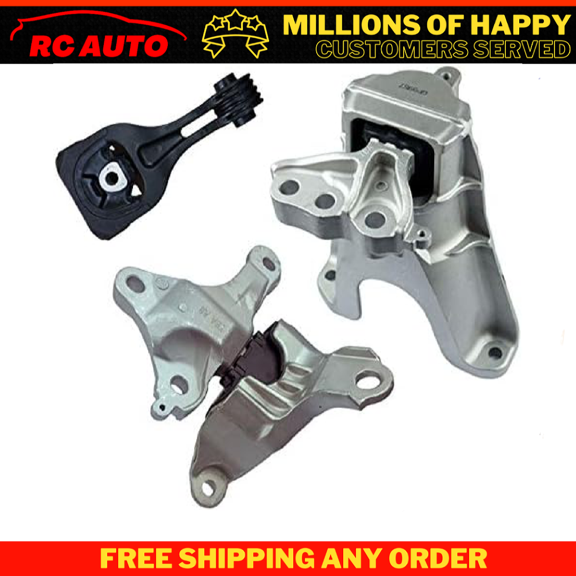 Fits 2016-2019 Honda Civic 2.0L AUTO Engine Motor & Transmission Mount ...