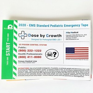 2020 EMS Standard Pediatric Emergency Length-Based Tape (Broselow ...