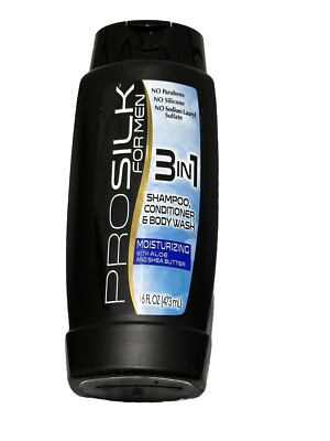 ProSilk Mens 3/1 Shampoo/Conditioner/Body Wash W/Aloe/Shea Butter 16oz ...