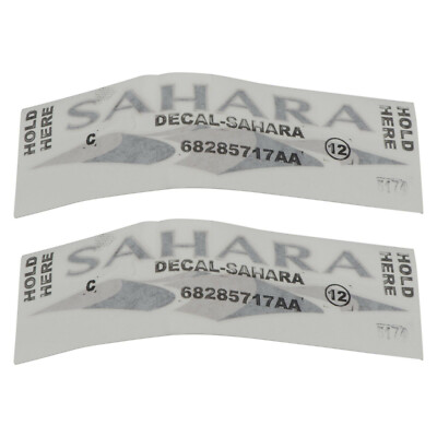 2016-2017 JEEP WRANGLER FRONT FENDER SAHARA STICKER DECAL EMBLEM OEM ...