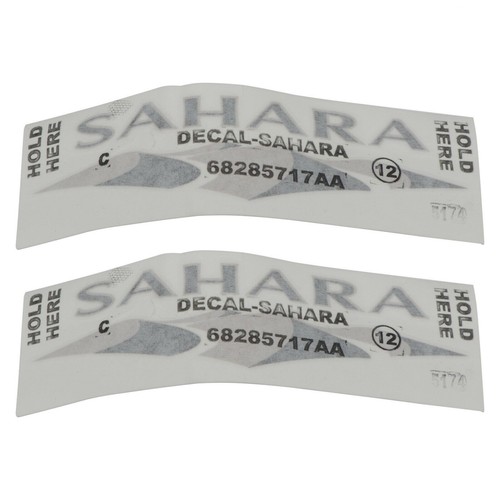 2016-2017 JEEP WRANGLER FRONT FENDER SAHARA STICKER DECAL EMBLEM OEM ...