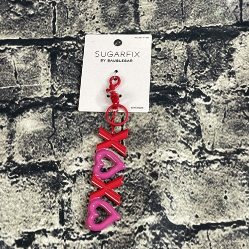 SUGARFIX by BaubleBar XOXO Kisses and Hugs Keychain Pink Red | eBay
