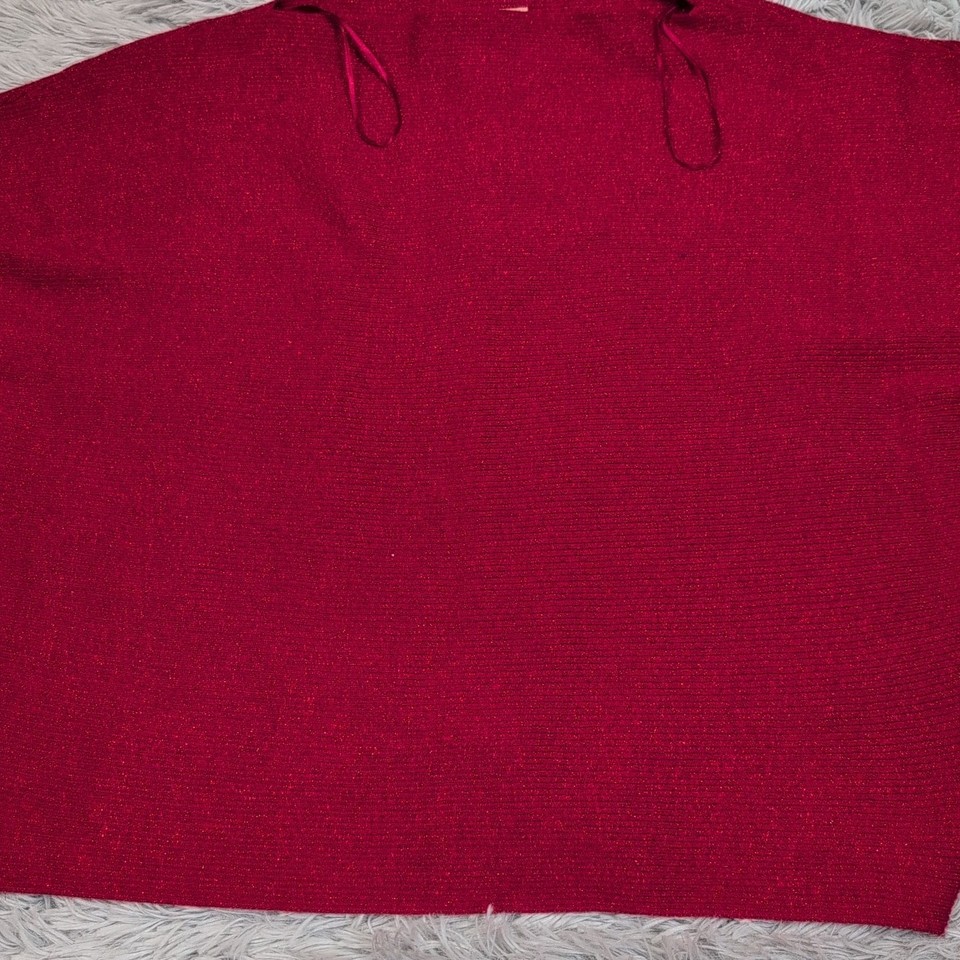 Philosophy Shirt Womens 1X Red Sparkly Evening Top Metallic Casual ...