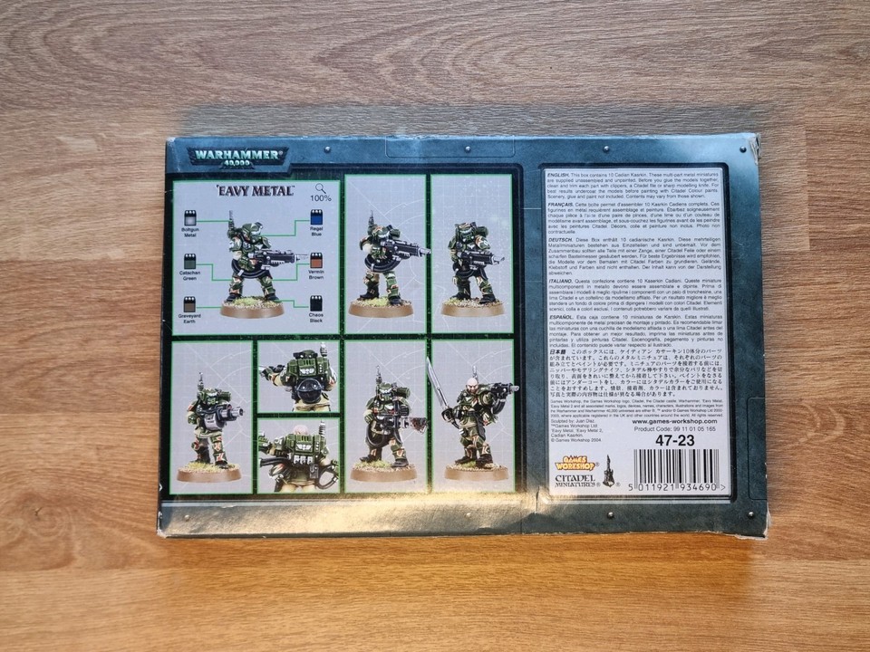 Cadian Kasrkin Squad RARE OOP Metal 40K Imperial Guard Sealed Boxed Set ...