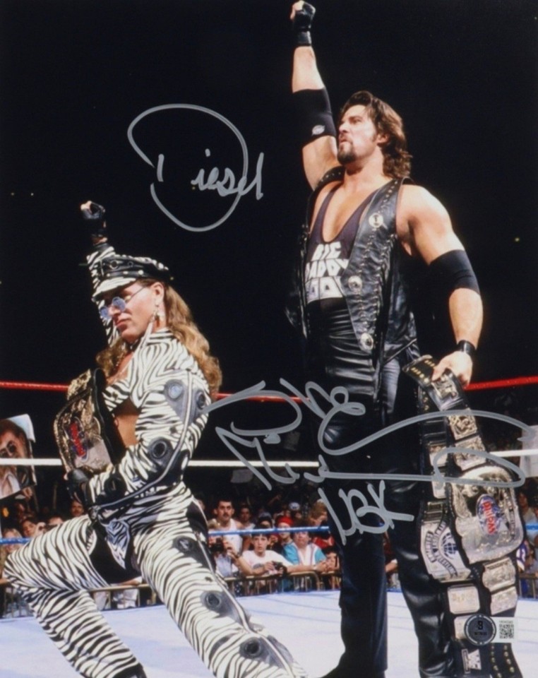 HBK Shawn Michaels and Diesel Dual Signed 11x14 Photo Wwf Tag Champ ...