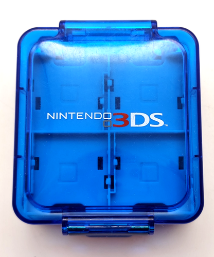 Nintendo 3DS Clear Blue Compact Game Storage Case Holds 16 DS / 3DS ...