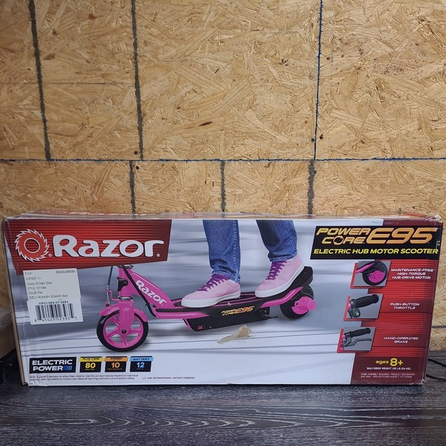 Razor Power Core E95 90W Kick Electric Scooter - Black/Pink for sale ...