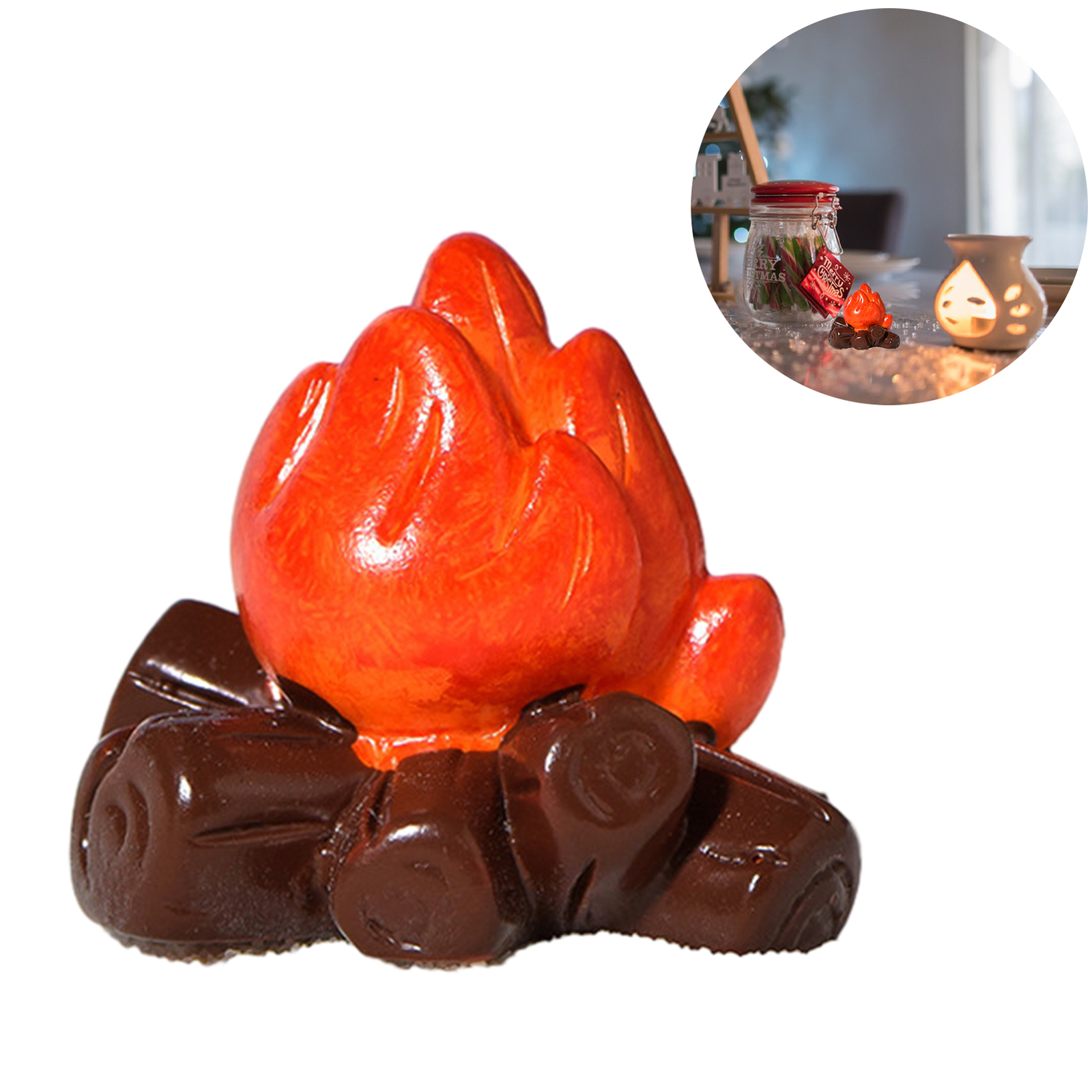 Campfire Centerpiece Pretend Toy Realistic Resin Fired Up Party 3D ...