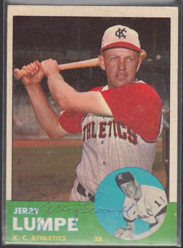 JERRY LUMPE 1963 Topps #256 Kansas City Athletics TTM/IP Signed ...