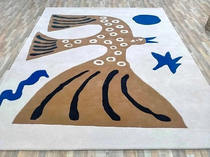Modern Design Hand Tufted Eagle Design 100 % NZ Wool Area Rug For ...