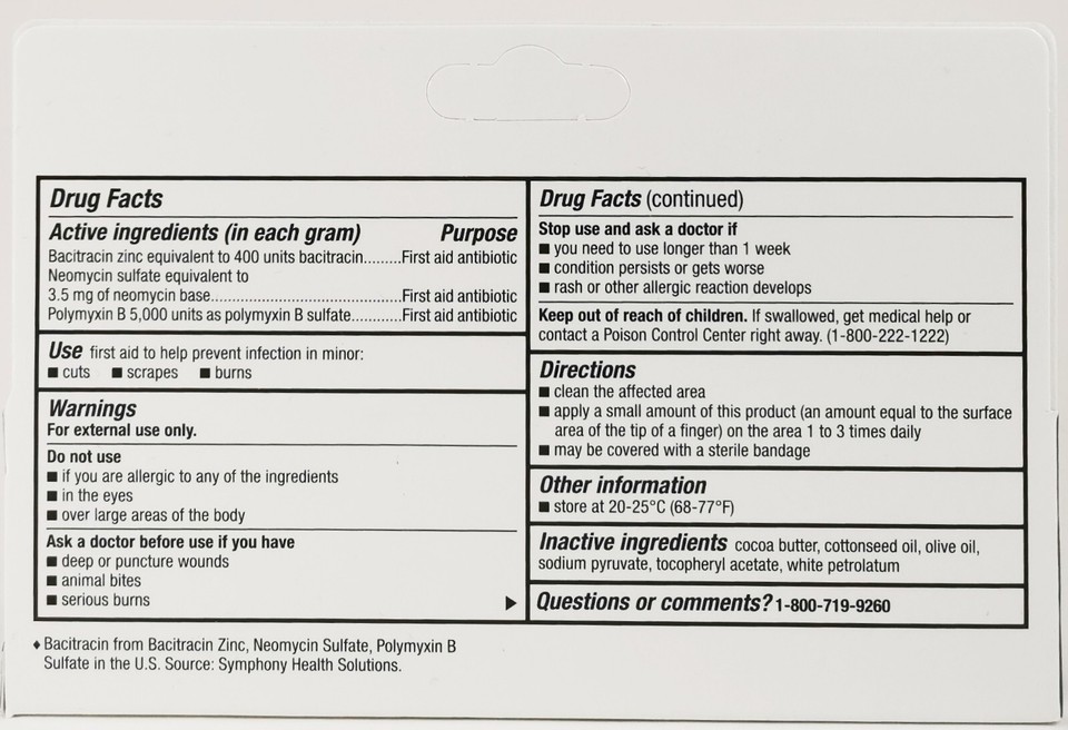 Padagis Triple Antibiotic Ointment 1 Oz Long Lasting (Pack of 6) EXP:09 ...