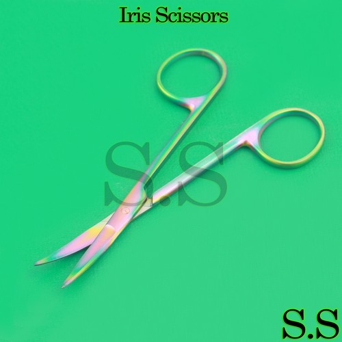 Iris Micro Stitch Scissors 4.5" Cvd MULTI TITANIUM RAINBOW COLOR Stainless Steel | eBay