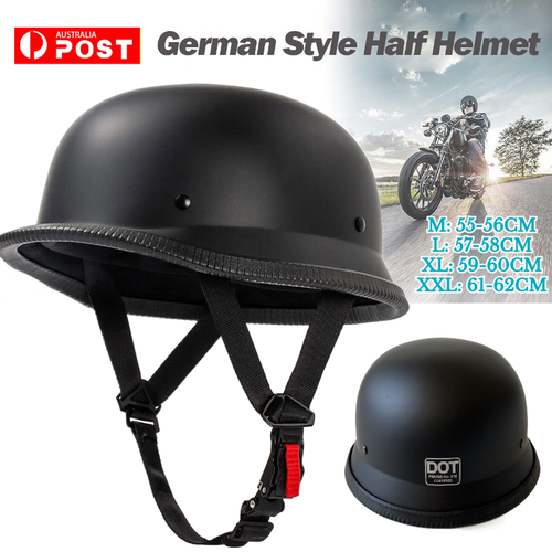 German Style Motorcycle Helmet Thin Skull Helmet for Adult Half Shell ...