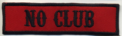 No Club patch badge car Hot Rod motorcycle biker MC vest jacket black ...
