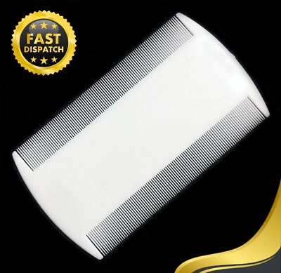 2 x White Durable Double Sided Nit Comb for Head Lice Detection, kids ...