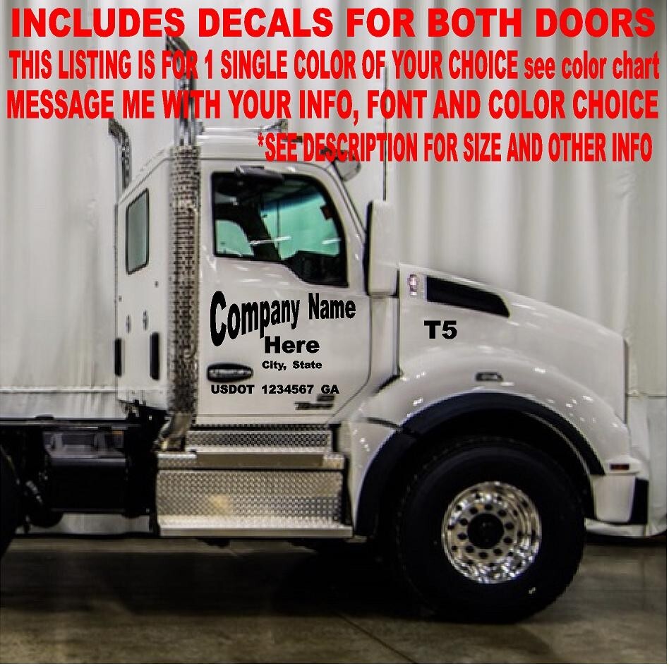 Semi Truck Door Lettering VINYL LETTERTING Ideal Signs