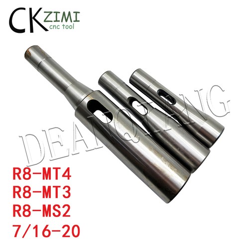 NEW MORSE TAPER 2/3/4 R8 Arbor MS2 / MT3 / MT4 SLEEVE ADAPTER 7/16-20 ...