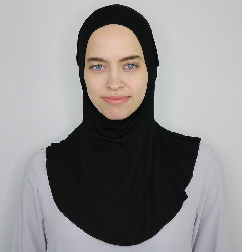 Modefa Islamic Turkish Ninja Easy Instant Muslim Hijab Underscarf Black ...