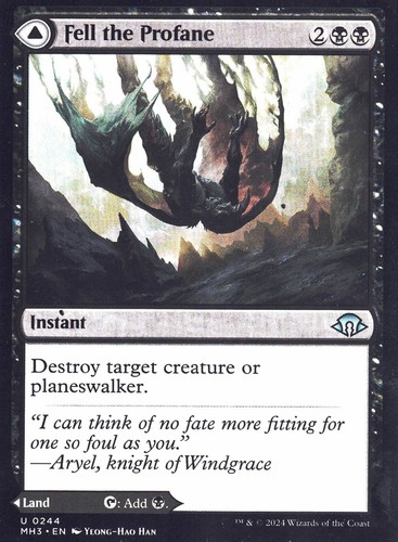 Fell the Profane // Fell Mire (244) Modern Horizons 3 MH3 MTG Magic | eBay