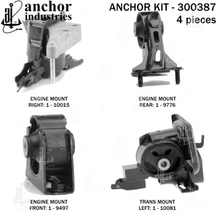 Anchor Motor Mounts 300387 Engine Mnt Kit | eBay