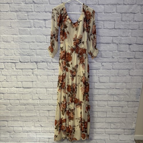 Baltic Born Lydia Fall Floral Maxi Dress Size XXL Wedding Guest Flawed ...