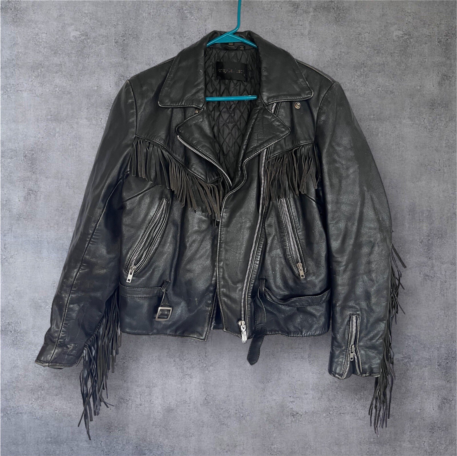 Harley Davidson Fringe Leather Apache Motorcycle BIKE… - Gem