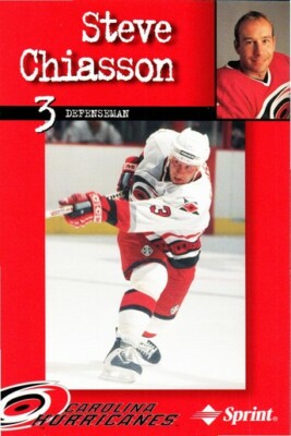 Steve Chiasson 1997-98 Carolina Hurricanes Team Issue Postcard | eBay