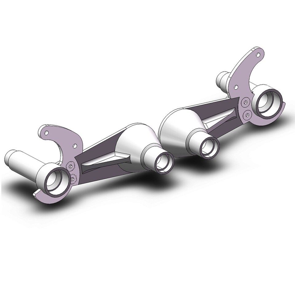 Aluminum Rear Suspension Arms for Tamiya Monster Beetle Blackfoot ...