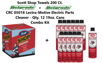 Scott Shop Towels 200 Ct. + 12x CRC 05018 Lectra-Motive Electric Parts ...