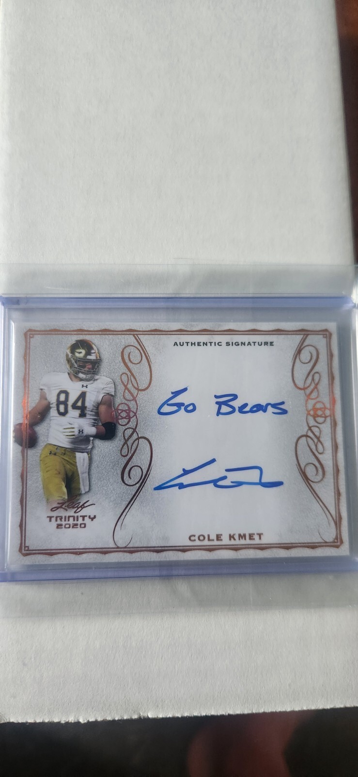 2020 Leaf Trinity COLE KMET A-CK1 Autogragh "Go Bears" | eBay