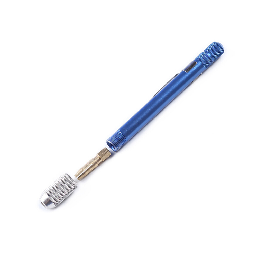 Blue Precision Pin Vise Hand Drill with Drill Bits Rotary Tools for ...