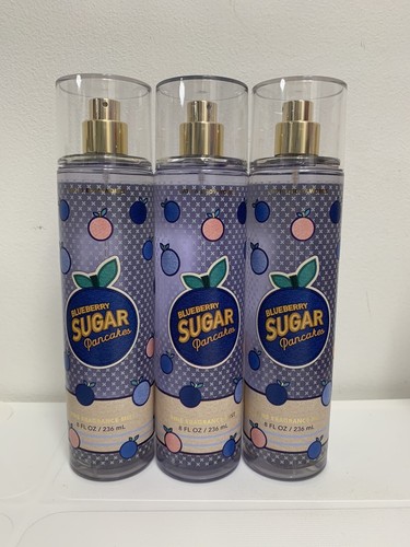 3PC BATH & BODY WORKS BLUEBERRY SUGAR PANCAKES FINE FRAGRANCE BODY MIST ...